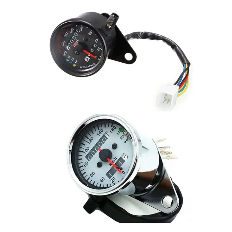 Universal LED Backlight Signal Dual Odometer Speedometer Gauge ...