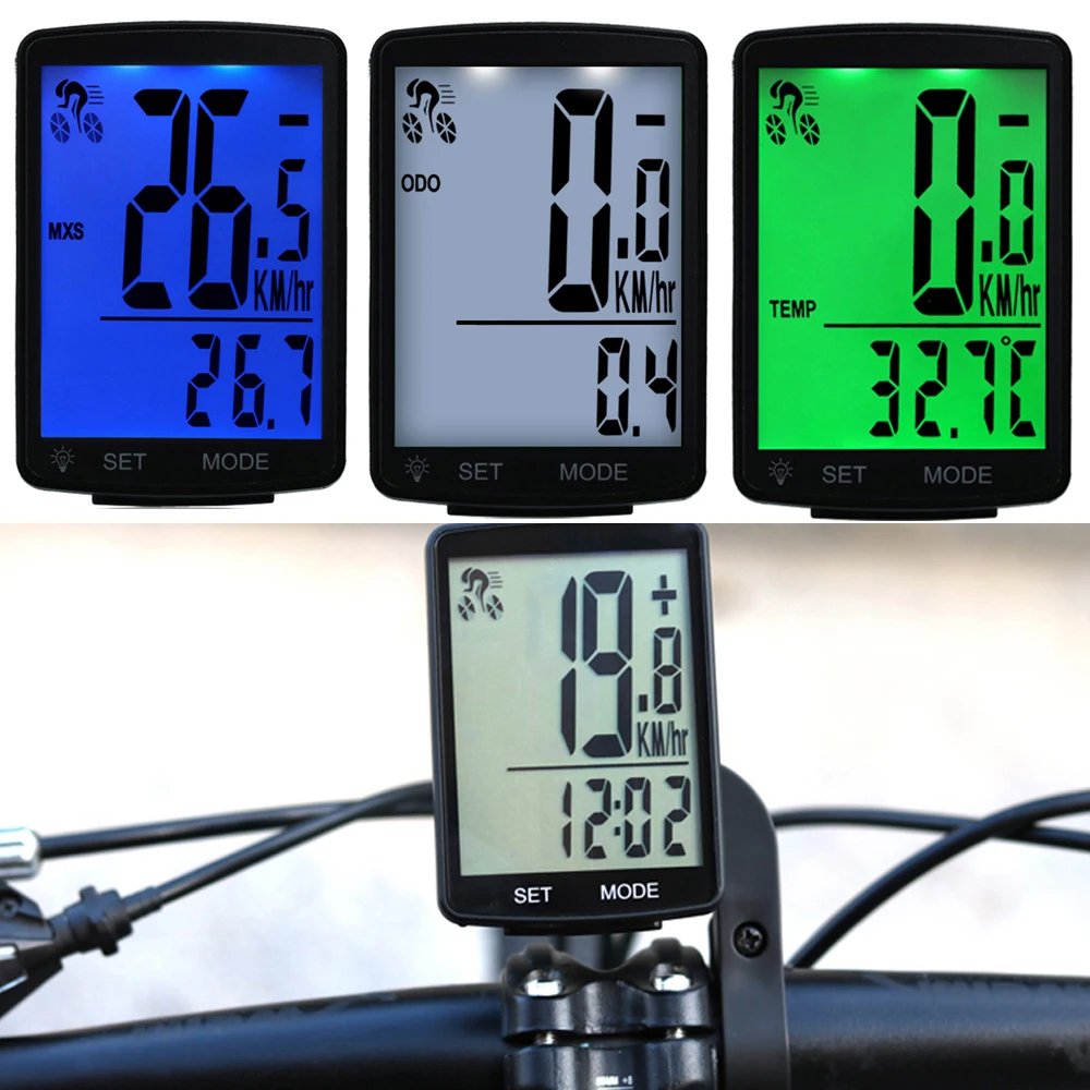 Multifunctional-Bicycle-Computer-Wireless-Bike-Speedometer-2-8Inch-LCD ...