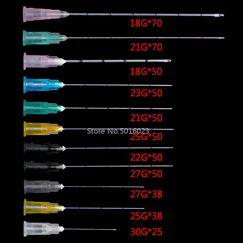 New 50packs Fine Micro Cannula Needle Tips 25G/27G/30G Plain Ends ...