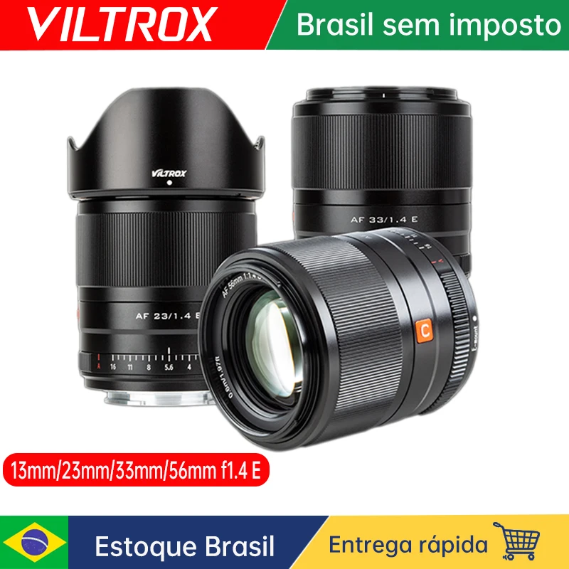 Viltrox 13mm 23mm 33mm 56mm F1.4 para Sony E Lens Auto Foco Retrato Wide Angle APS-C Vlog Lens ...