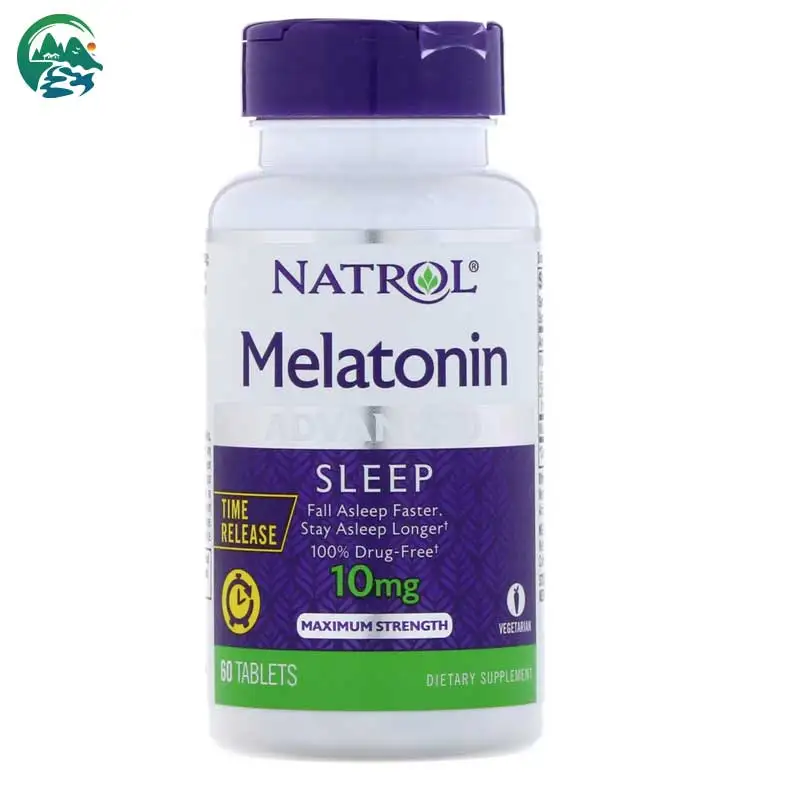Natrol Melatonin, Advanced Sleep, Time Release, 10mg 60 Tablets, Maximum Strength, Fall Asleep ...