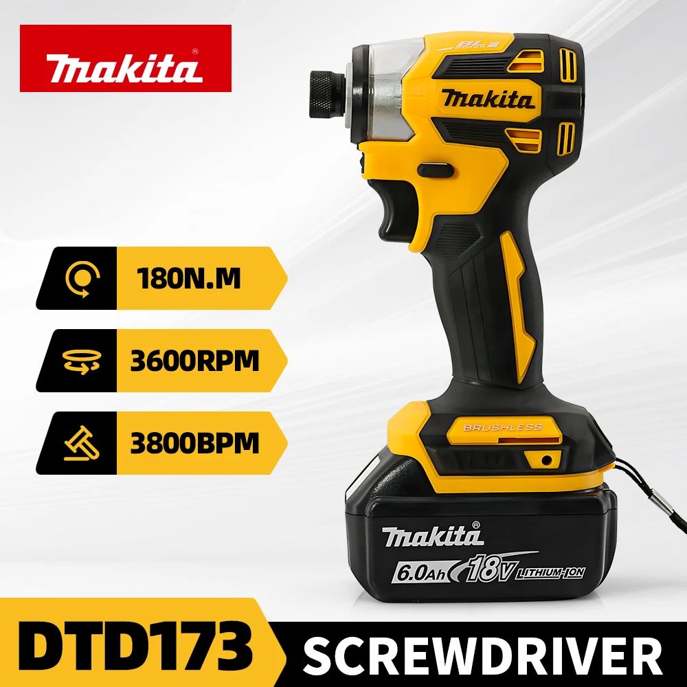 Makita-DTD173-nuevo-destornillador-sin-escobillas-alto-Torque-recargable-18V-bater-a ...