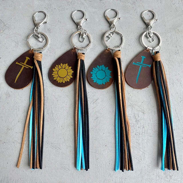 Braided Leather Key Chains