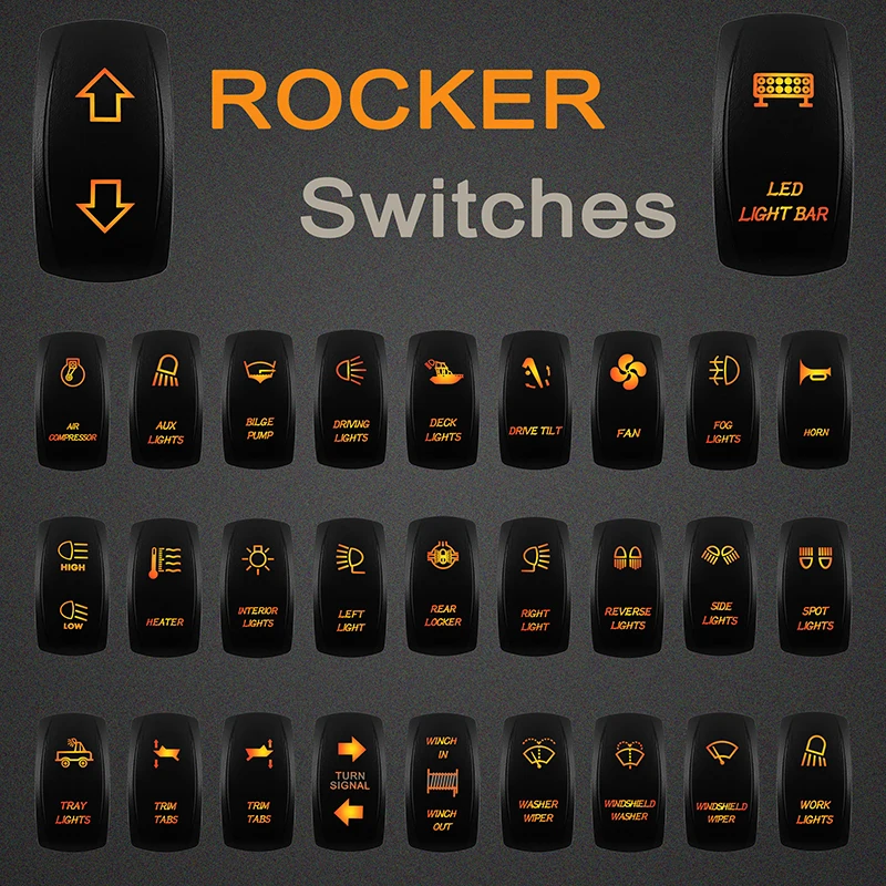 12V-24V-Amber-Rocker-Switch-Momentary-Latching-Marine-Grade-Toggle ...