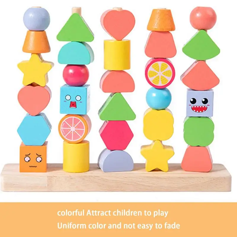 Wooden Stacking Toys Wooden Montessori Toys Shape Matching Toy ...