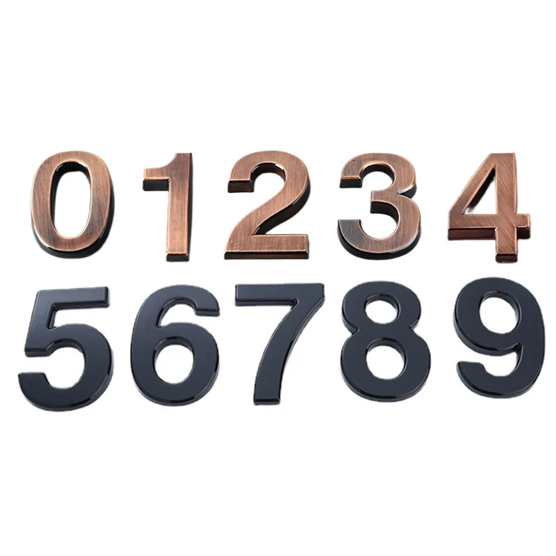 Large-Acrylic-Bronze-3D-Digits-Number-Sticker-Plating-Digital-Metal ...