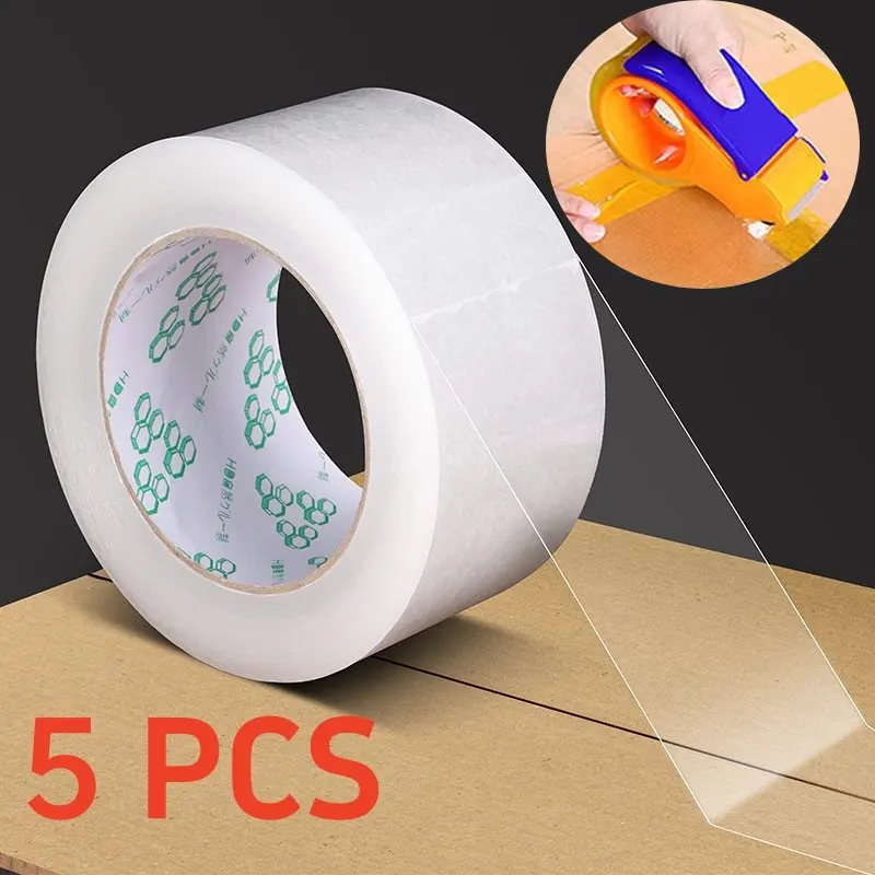 5 1pcs Transparent Tape Paper Packaging Sealing Tape Logistics