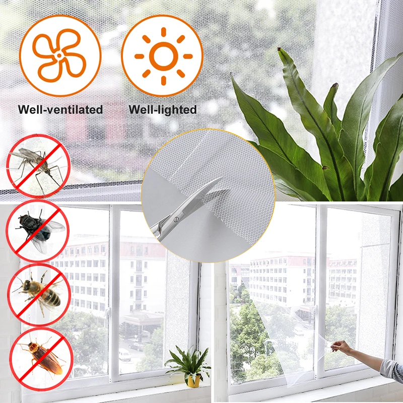 Anti-Fly-Mosquito-Net-Window-Screen-Mesh-Self-Adhesive-Mosquito-Insect ...