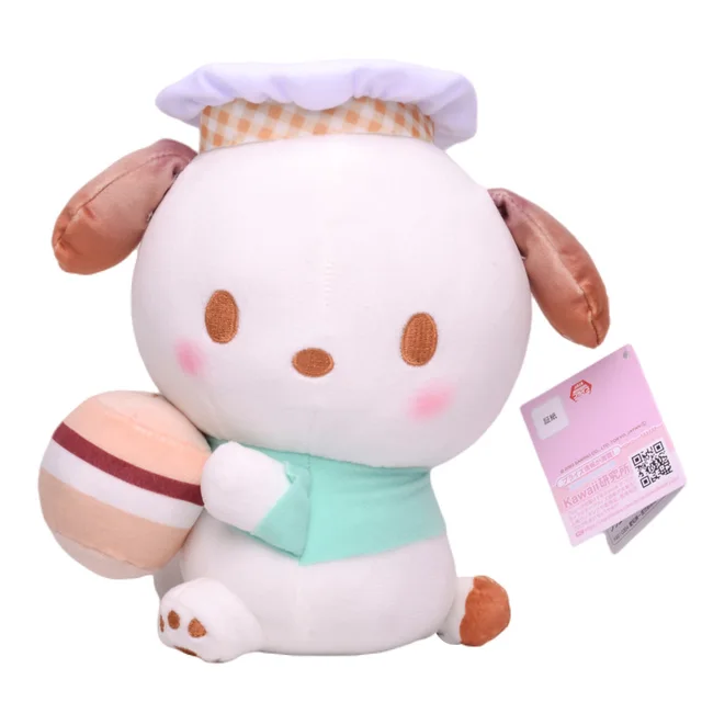 Sanrio My Melody Cinnamoroll Plushie Pochacco Bread Dessert Chef Plush ...