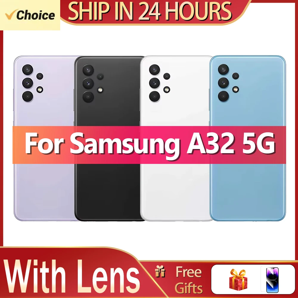 For Samsung Galaxy A32 5G A326 Battery Back Cover Glass Panel Rear Door ...