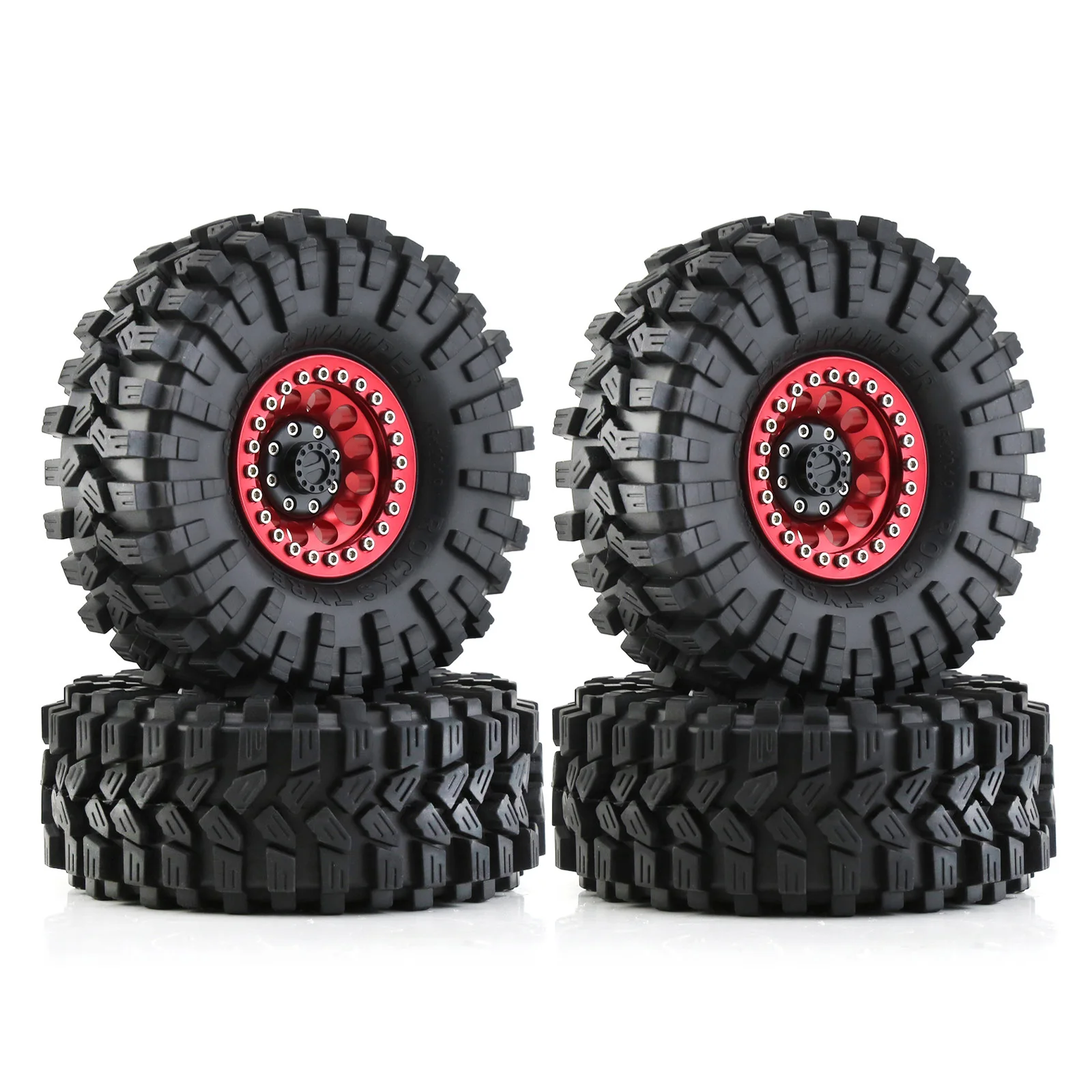 4pcs 1/10 Rc Rock Crawler Aluminum Alloy 1.9 " Beadlock Wheel Rims For Axial Scx10 Rr10 Wraith ...