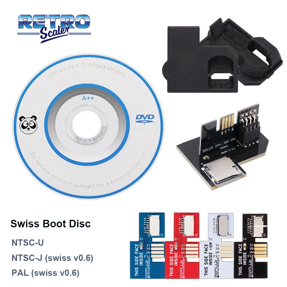 Retroscaler-SD2SP2-TF-Card-Adapter-Swiss-Boot-Disc-Mini-DVD-for ...
