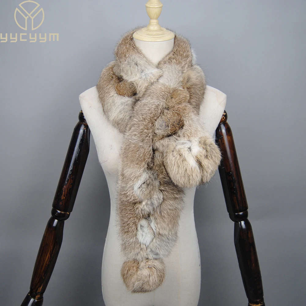 2024-New-Arrival-Winter-Real-Rabbit-Fur-Scarf-Women-Long-Warm-Genuine ...
