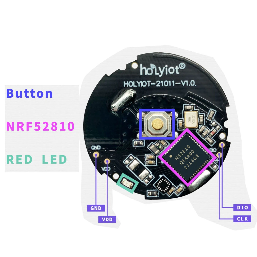 Holyiot nRF52810 Bluetooth 5.0 High Performance Low Power Consumption Module Indoor Positioning ...