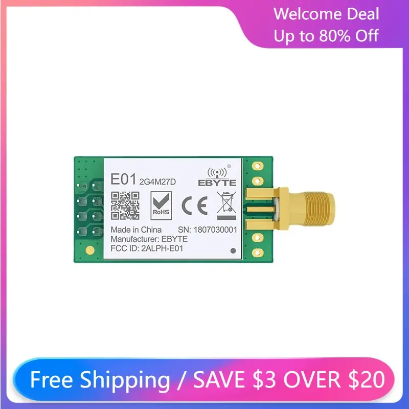 Nrf24L01P Vezeték Nélküli Rf Adó Távvezérlő 2,4 Ghz-Es Modul E01 ...