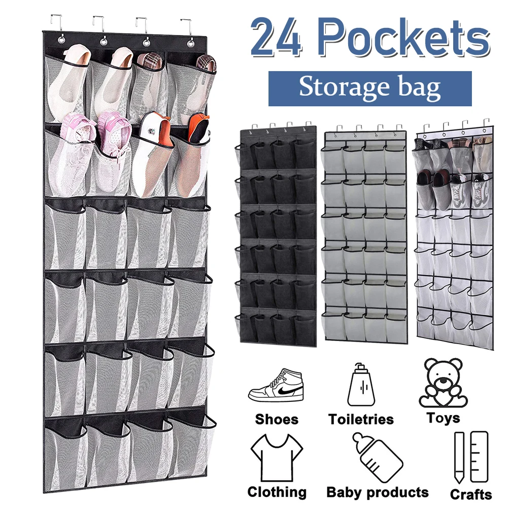 Hanging-Shoe-Organizer-24-Pockets-Hanging-Shoe-Rack-Holder-Organizer ...