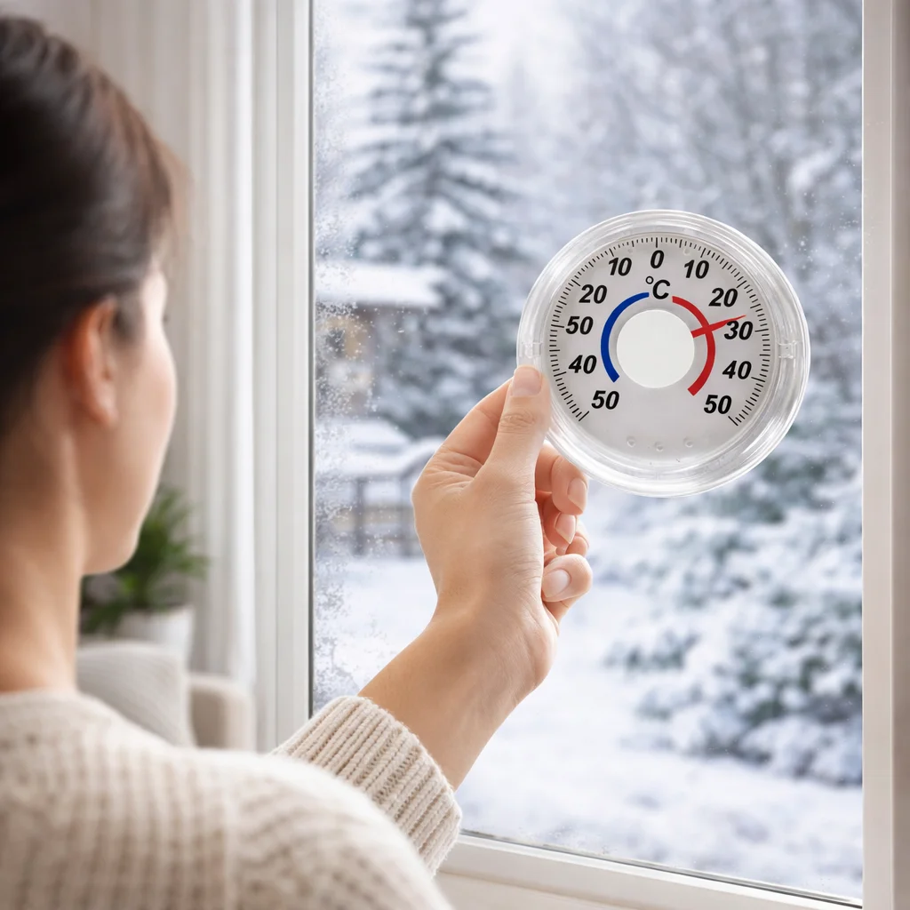 Outdoor Door & Window Thermometer – Round Plastic Pointer Type for Cold ...