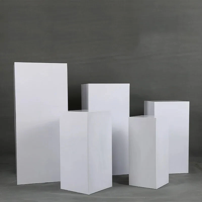 White-Cake-Cube-for-DIY-Wedding-Decorations-Square-Column-Plinth-Stand ...
