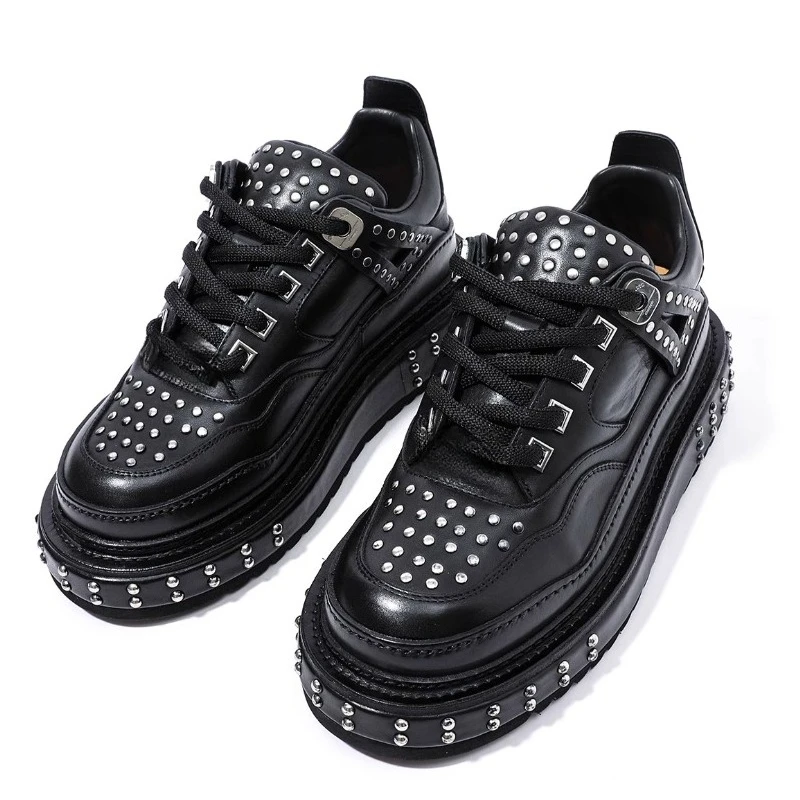 Functional Motorcycle Shoes Men's British American Original Heavy Metal ...