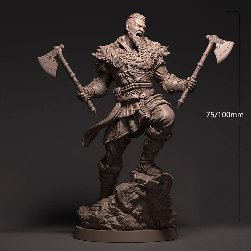 1-24-75mm-1-18-100mm-Resin-Model-Kits-Ancient-Viking-Warrior-Figure ...