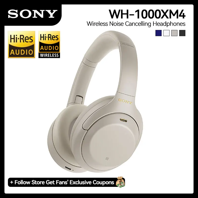 Sony WH-1000XM4 LDAC Hi-res Bluetooth Wireless Headphone Active Noise ...