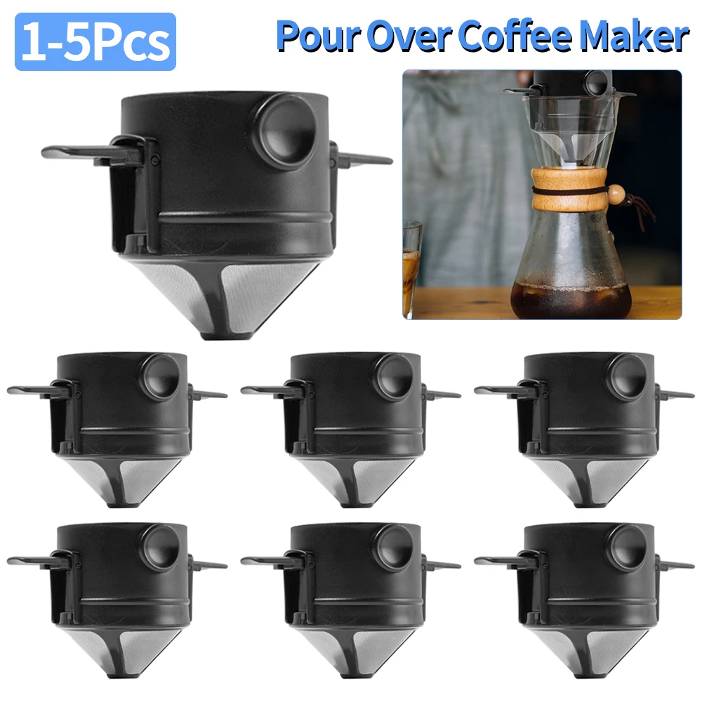 1-2-3-5Pcs-Portable-Foldable-Coffee-Filter-Stainless-Steel-Reusable ...
