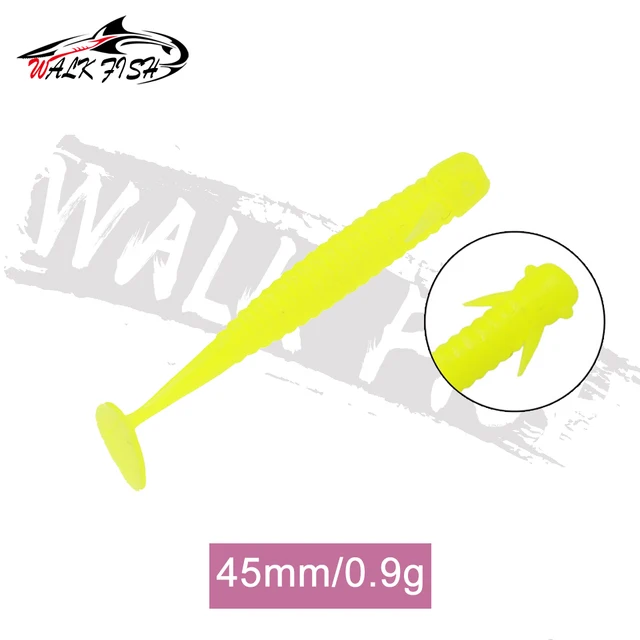 WALK FISH 10PCS 75mm/45mm Soft Plastic Minnow Fishing Lure Artificial ...