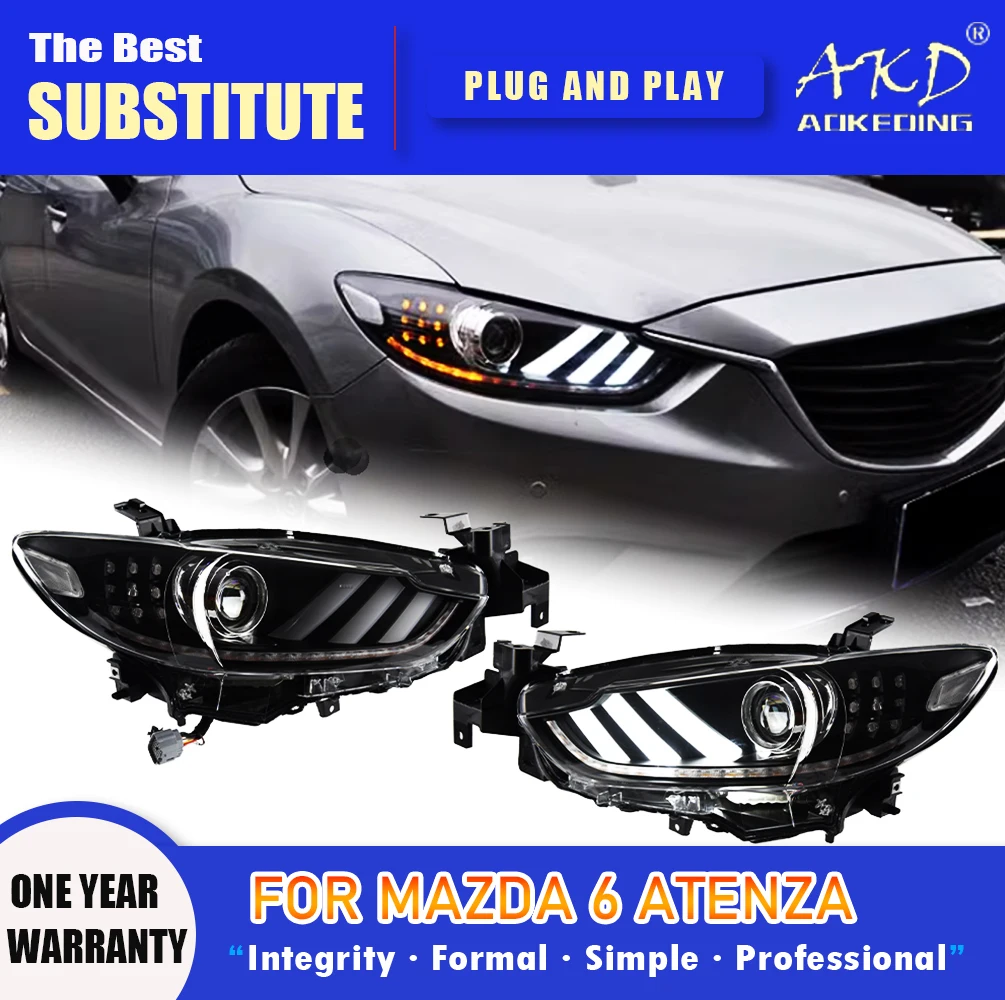 AKD Head Lamp for Mazda 6 Atenza LED Headlight 2013-2016 Headlights ...