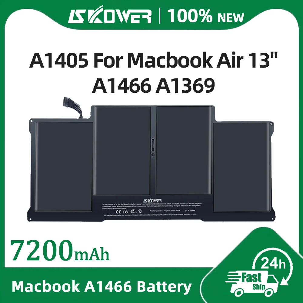 SKOWER-A1405-Battery-7200mAh-For-Apple-Macbook-Air-13-inch-A1466-2012 ...