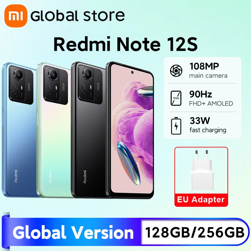 Global-Version-Xiaomi-Redmi-Note-12S-128GB-256GB-Helio-G96-108MP-Camera ...