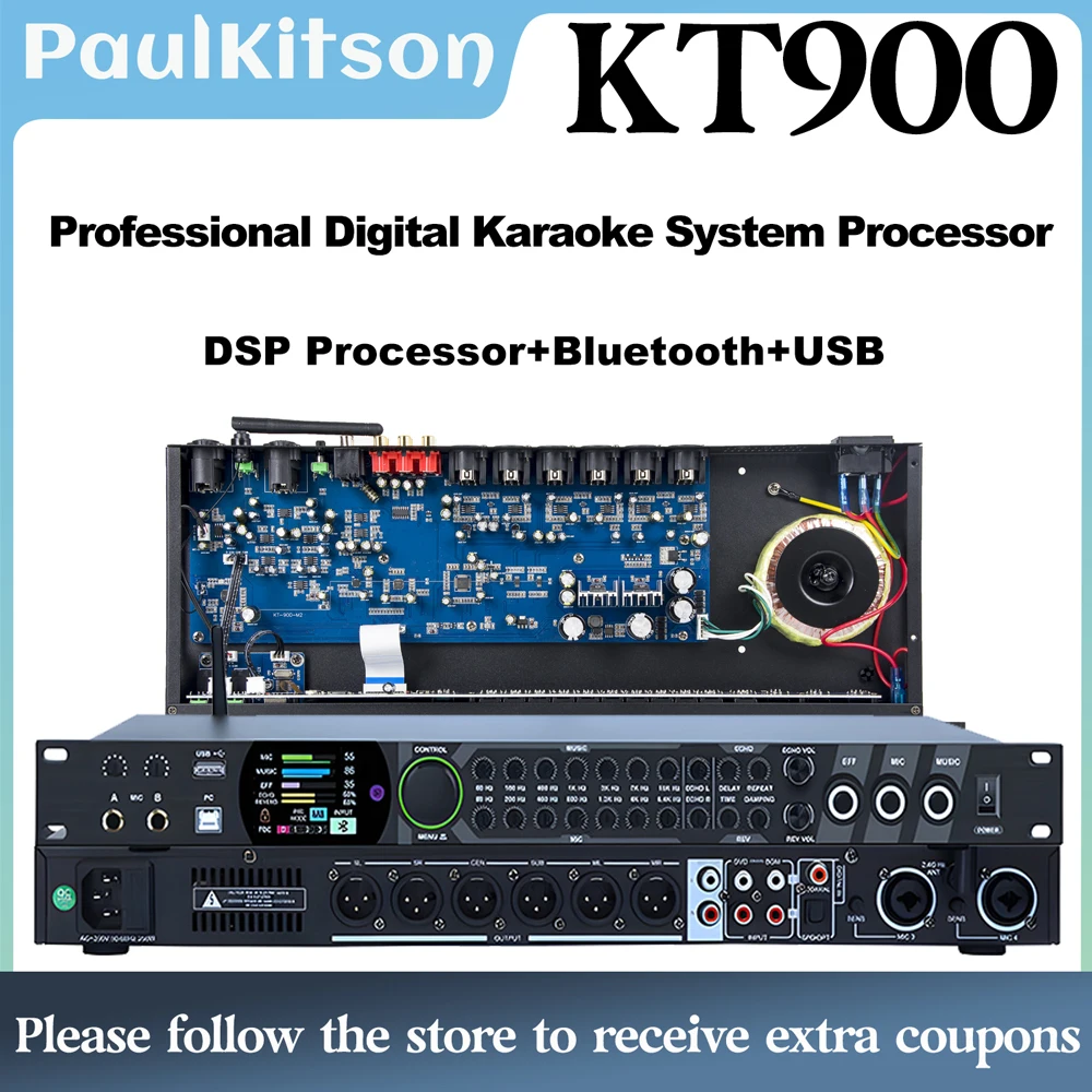 Paulkitson KT900 Professional Audio Karaoke Effects Processor Home ...