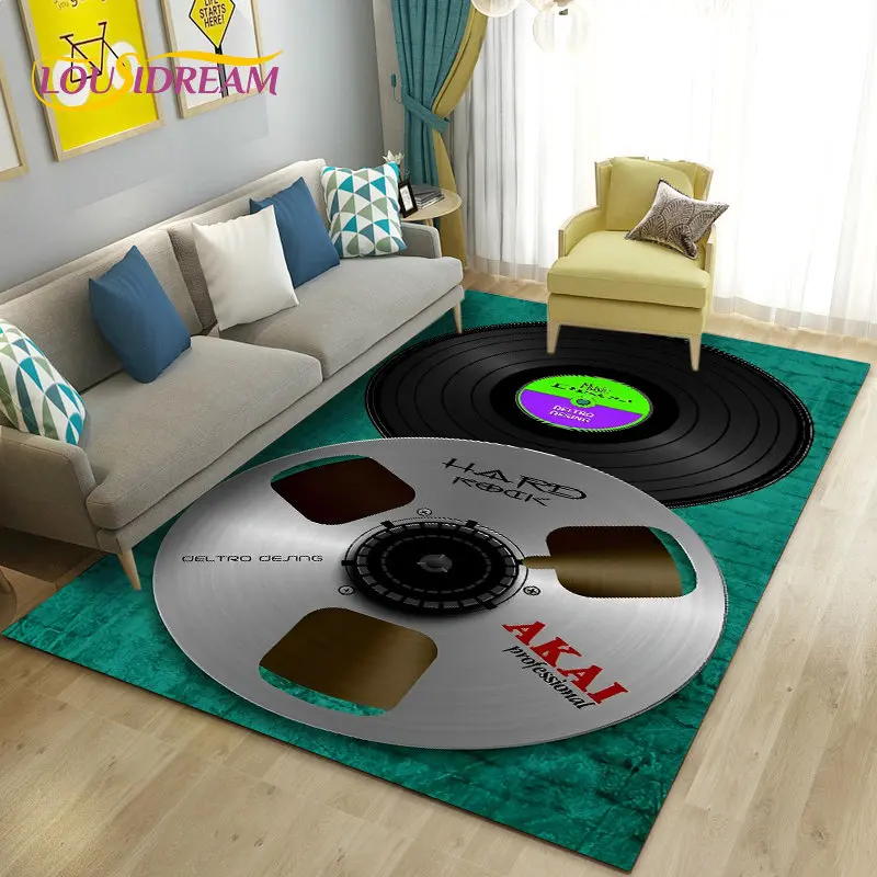 3D-Classical-Music-Vintage-Vinyl-Record-Area-Rug-Carpet-Rug-for-Living ...