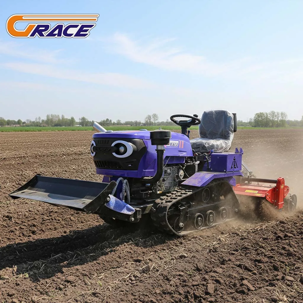 Mini Tractor de Orugas Diésel de 35 HP para Terrenos Montañosos ...
