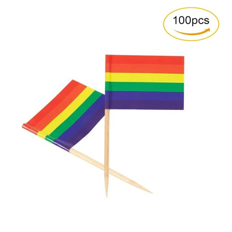 100Pcs-Set-Mini-Pride-Flag-Toothpick-Banner-Cake-Topper-Party-Bar ...
