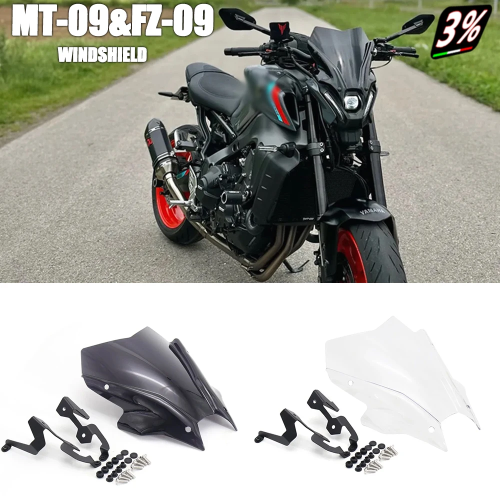2021 2022 Windshield Windscreen For YAMAHA MT-09 FZ-09 SP MT09 FZ09 MT ...