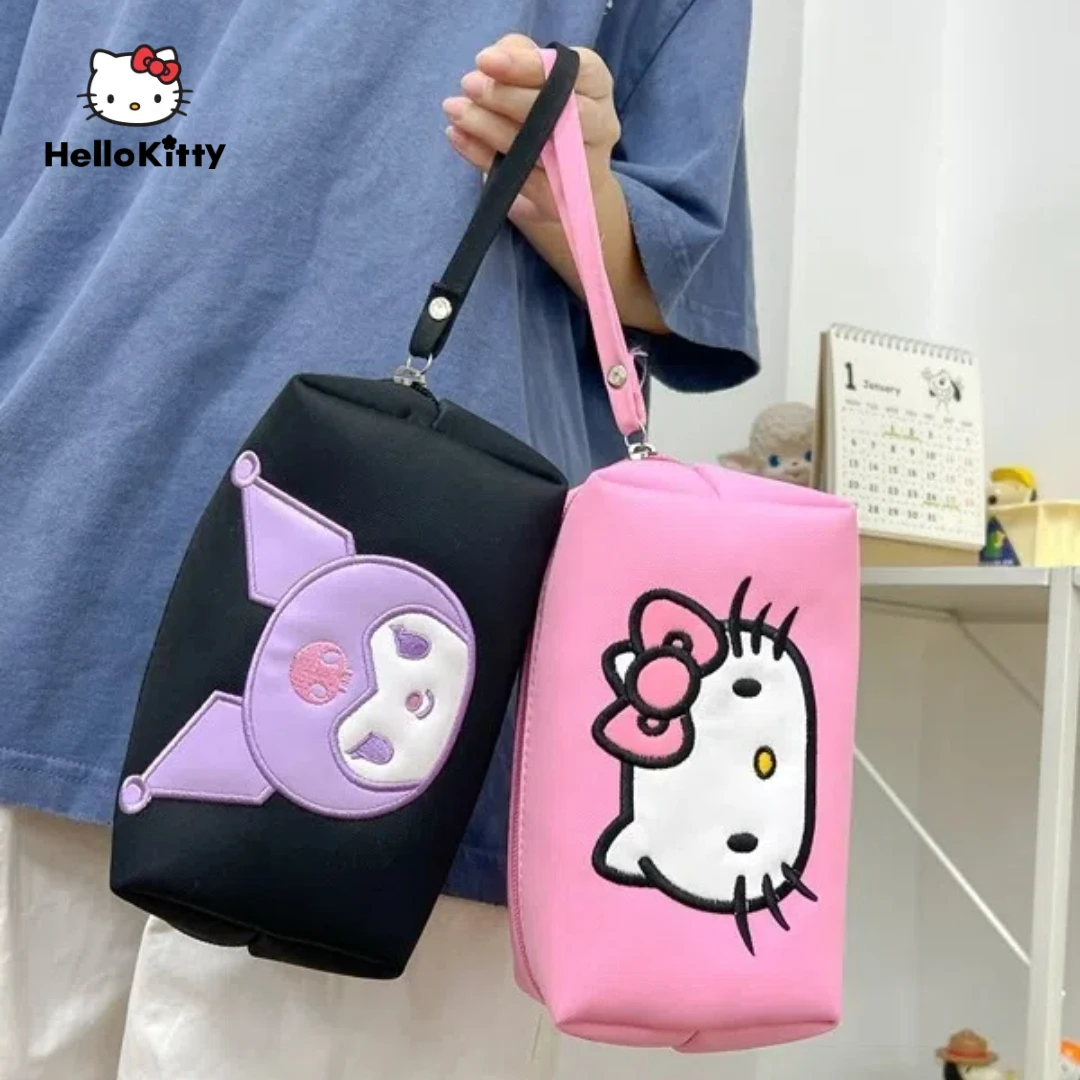 New-Hello-Kitty-Embroidered-Handheld-Zipper-Makeup-Bag-Toilet-Bag ...