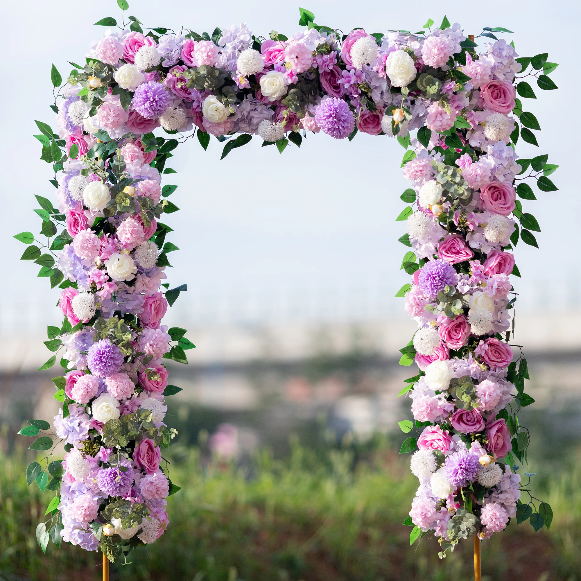 Large Flower Row Artificial Flower Wedding Banquet Arched Door ...