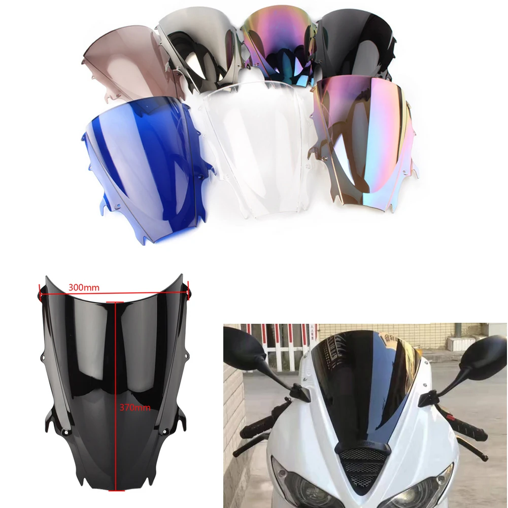 Motorcycle-screen-Double-Bubble-Windshield-Deflector-Protector ...