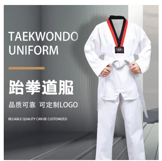 New Long Sleeve Gi Uniform TKD Costumes Clothing White Taekwondo ...