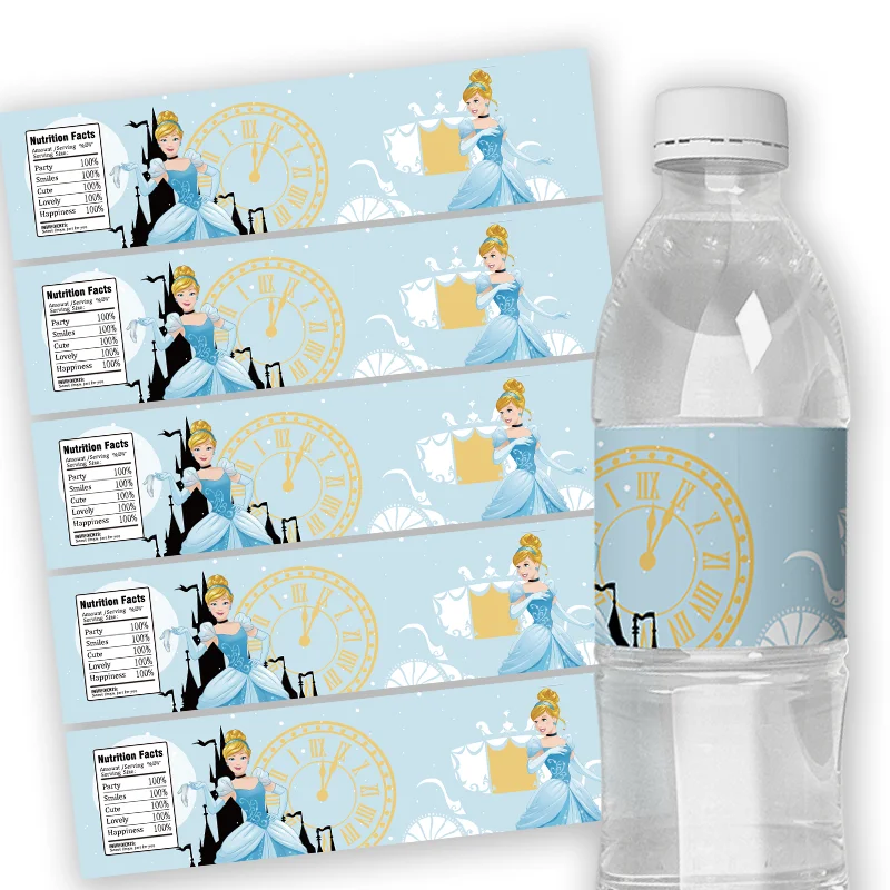 6pcs Disney Princess Cinderella Theme Birthday Party Decor Stickers ...