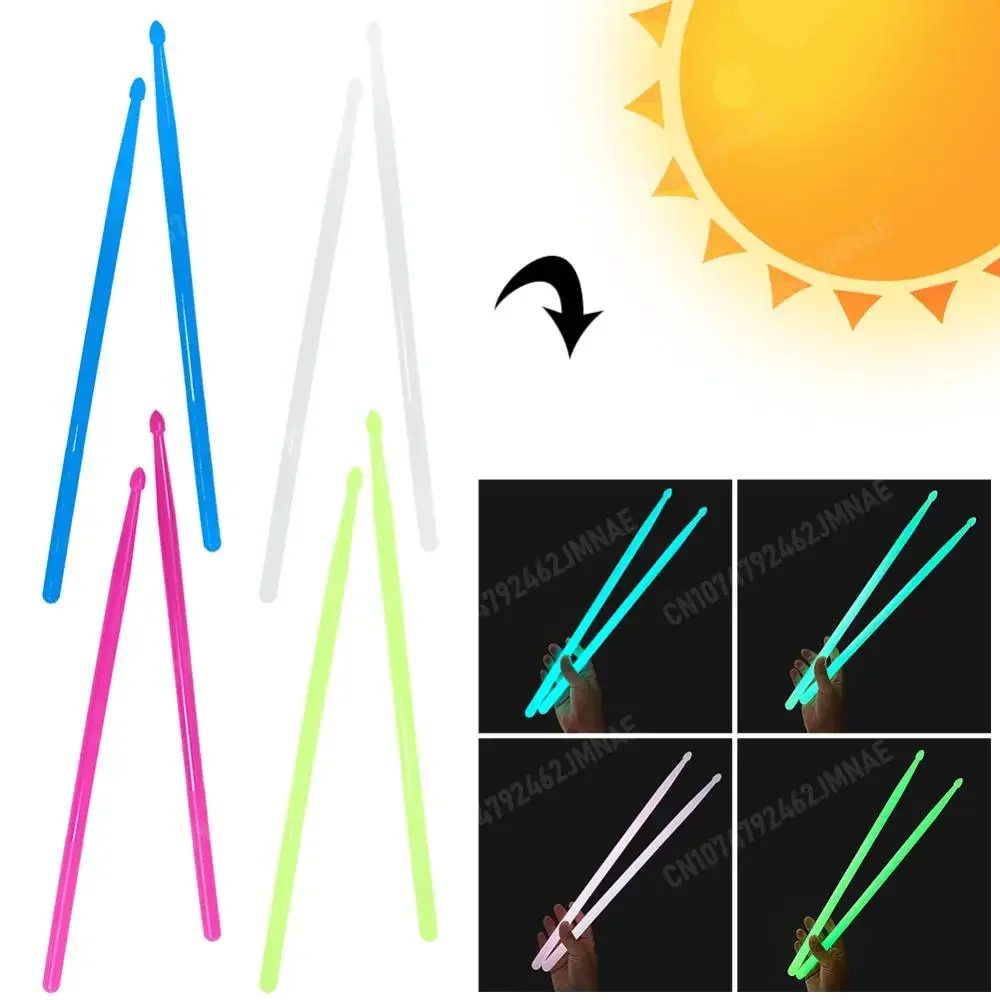 2-Pcs-5A-Luminous-Drum-Stick-4-Color-Light-Up-Drum-Sticks-Nylon ...