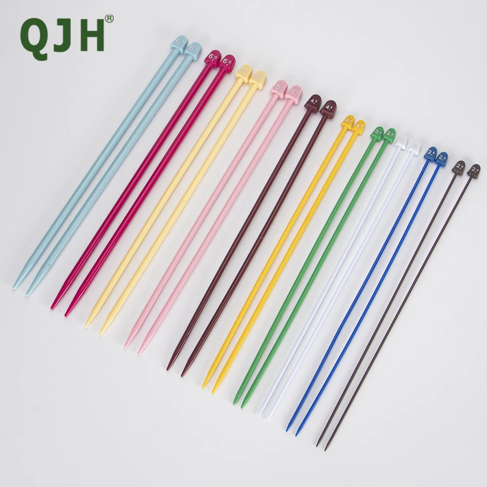 QJH-Single-Pointed-Hand-Knitting-Needles-Set-for-DIY-Enthusiast25-35cm ...