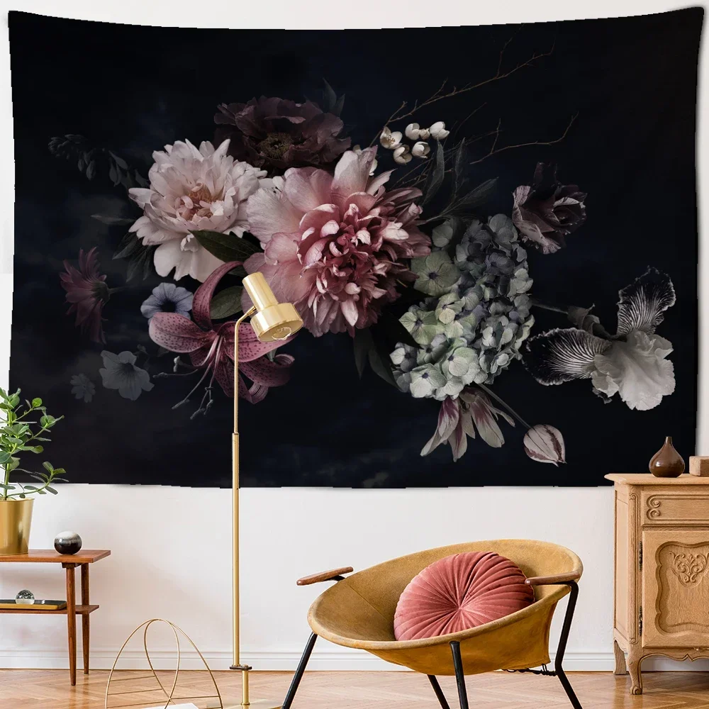 Psychedelic Flower Tapestry Wall Hanging Magic Bohemia Style Hippie ...