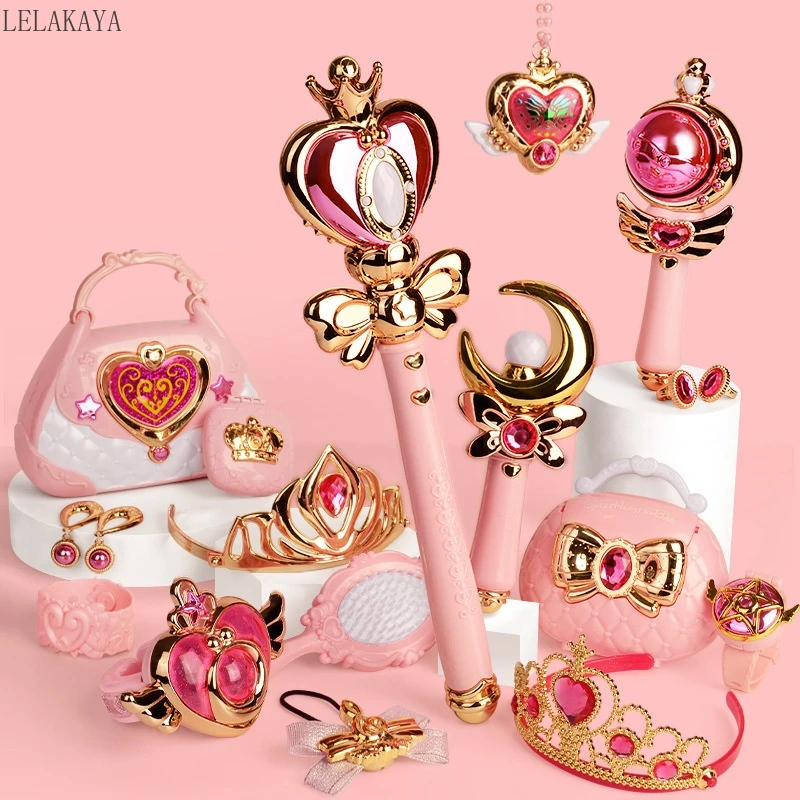 Anime-Moon-Fairy-Magic-Wand-Shining-Necklace-Children-Colorful-Light ...