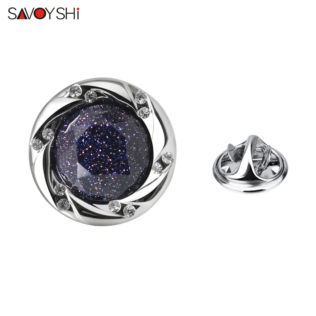 SAVOYSHI-Luxury-Blue-Star-Stone-Lapel-Pin-For-Mens-Suit-Collar-Round ...
