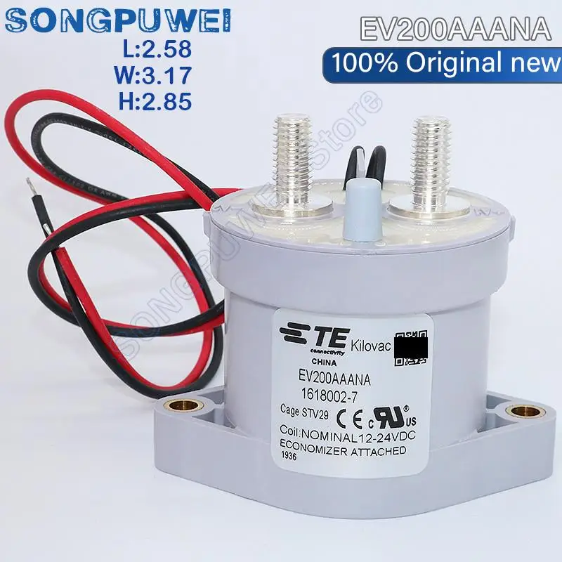 EV200AAANA 자동차 릴레이, 고출력 고전압 접촉기, TE 16180002 7, 12V 24V DC, 500A, EV200 ...