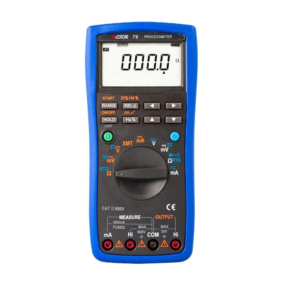 Victor 79 Rts Digital Multimeter 2 In 1 4-20ma Signal Output Multimeter ...