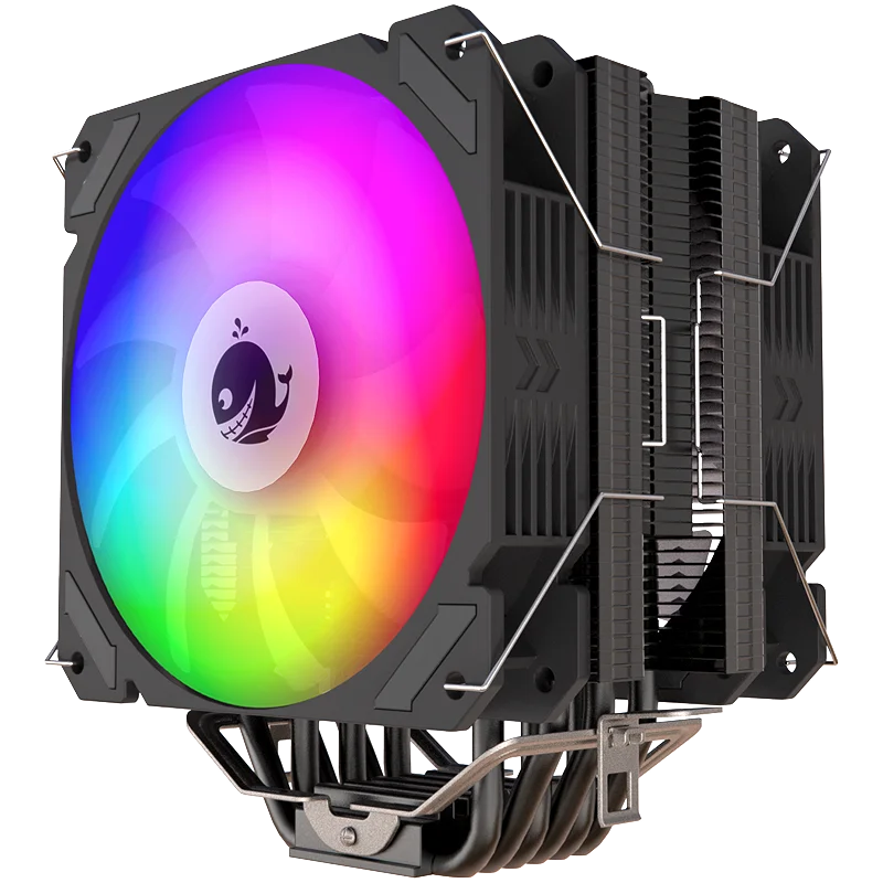 Cpu cooler 6 tubos de calor argb 120mm pwm 4 pinos silencioso cpu ...