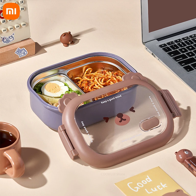 New-Xiaomi-Youpin-Cute-Bear-Stainless-Steel-Insulation-Lunch-Box-for ...