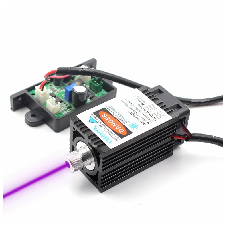 405nm 500mw Violet Blue Laser Diode Engraving Module TTL Focusing Head ...